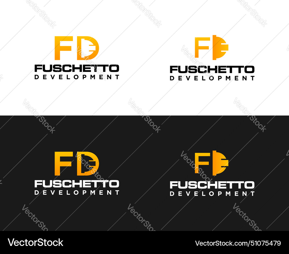 Fd logo Royalty Free Vector Image - VectorStock