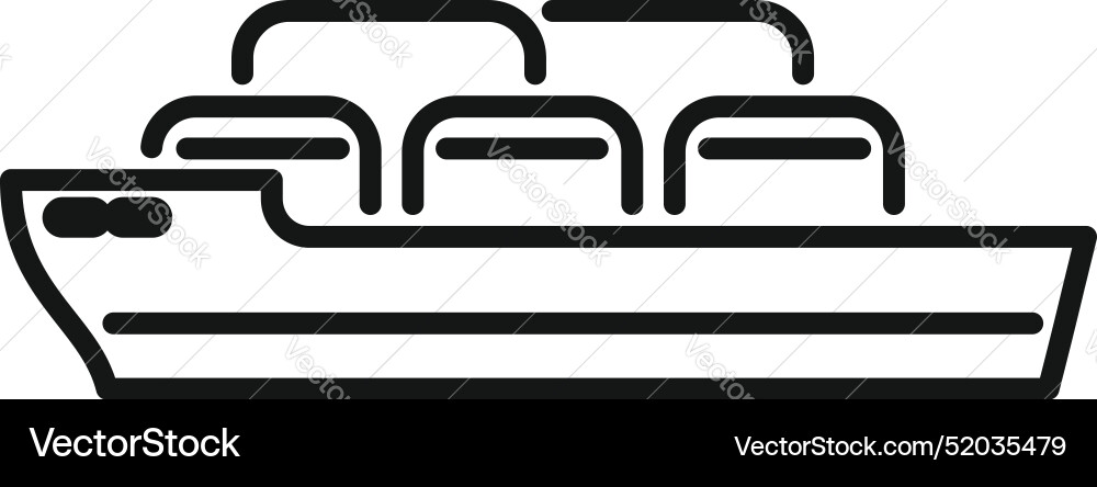 Ferry boat icon showing water transportation Vector Image