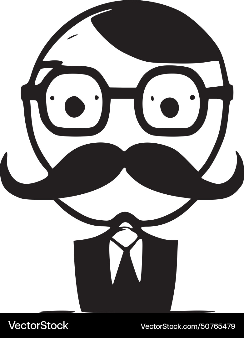 Funny - black and white isolated icon Royalty Free Vector