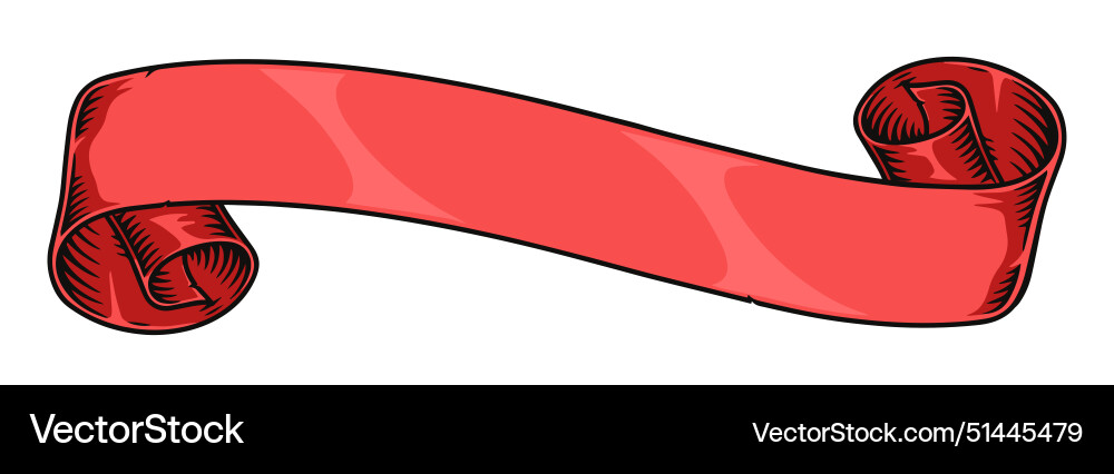 Heraldic ribbon red vintage label Royalty Free Vector Image