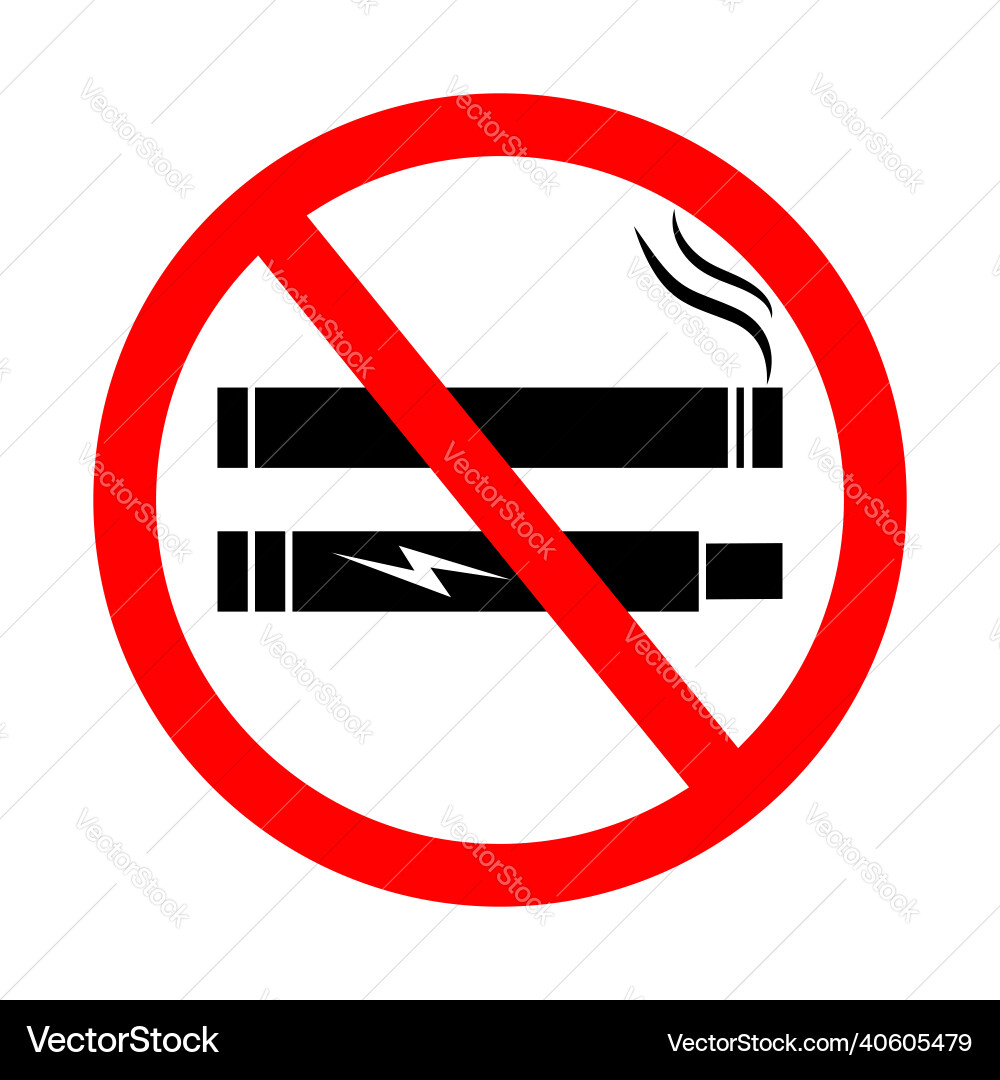 Smoking & Vaping Ban Sign Royalty Free Vector Image