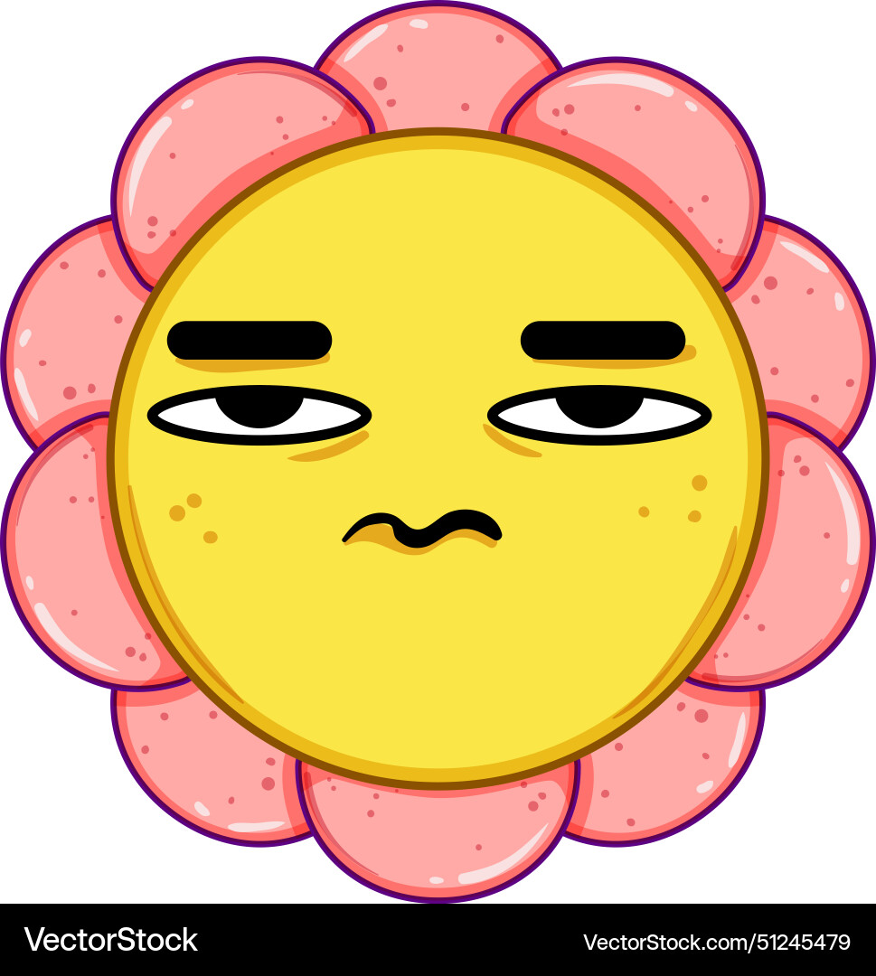 Spring flower character cartoon Royalty Free Vector Image