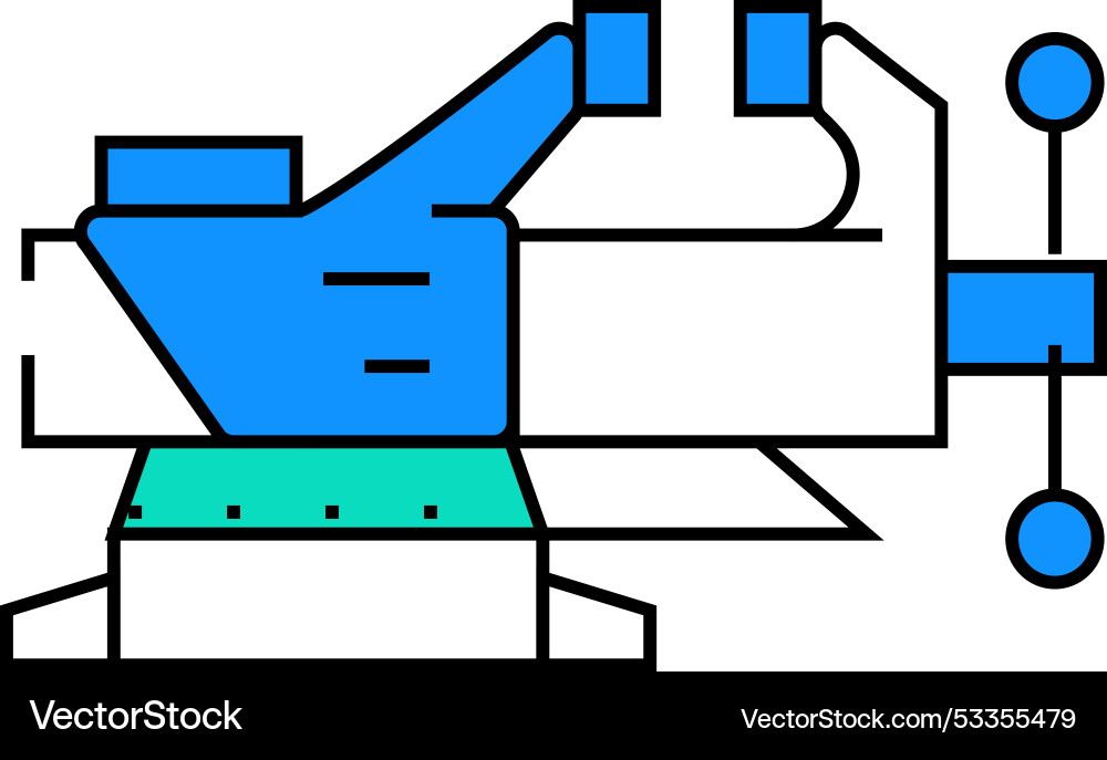 Swivel base bench vice icon color Royalty Free Vector Image