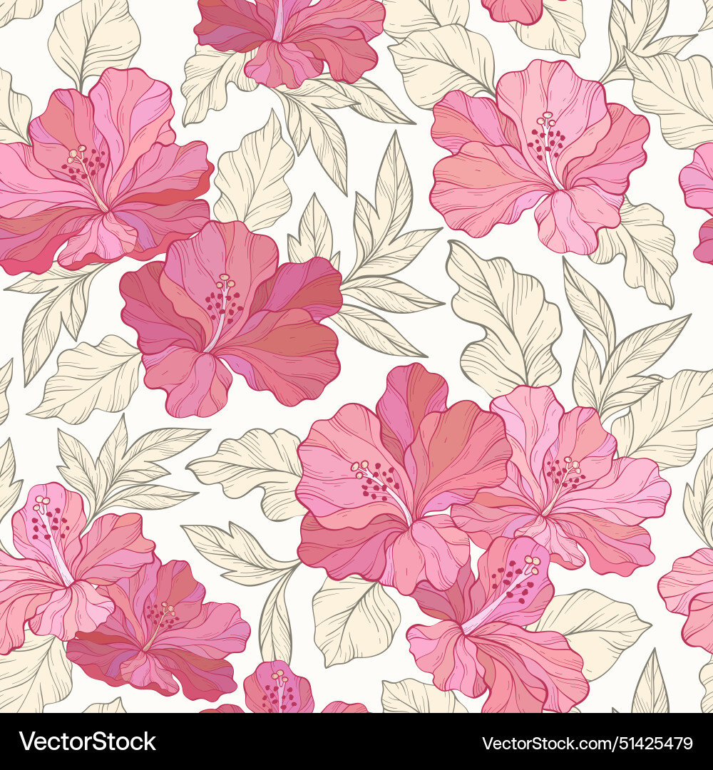 Vintage old paper seamless design hand drawing Vector Image