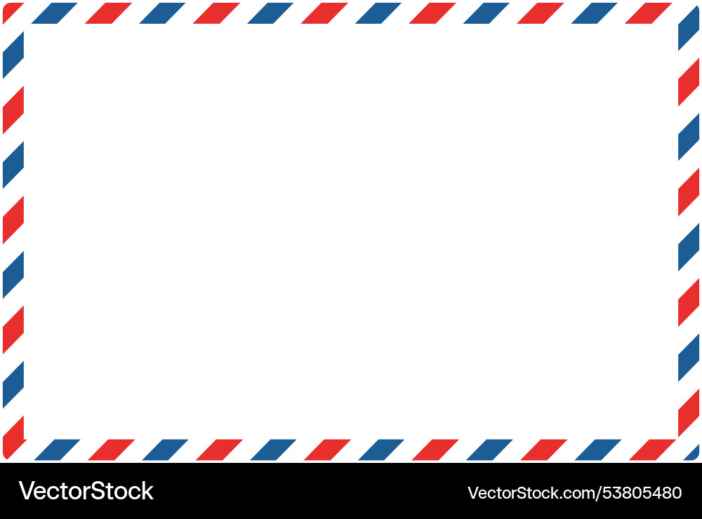 Airmail envelope frame international vintage Vector Image