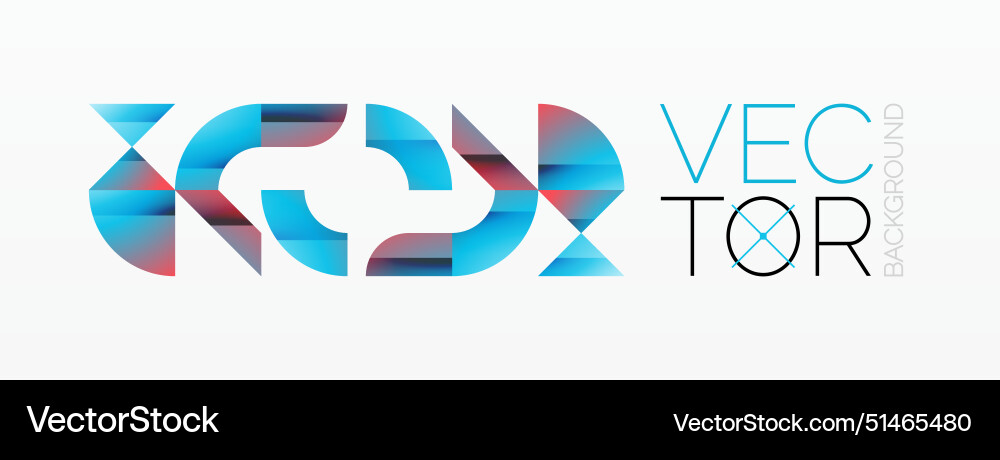 Assorted geometric shapes unite in a minimalistic Vector Image