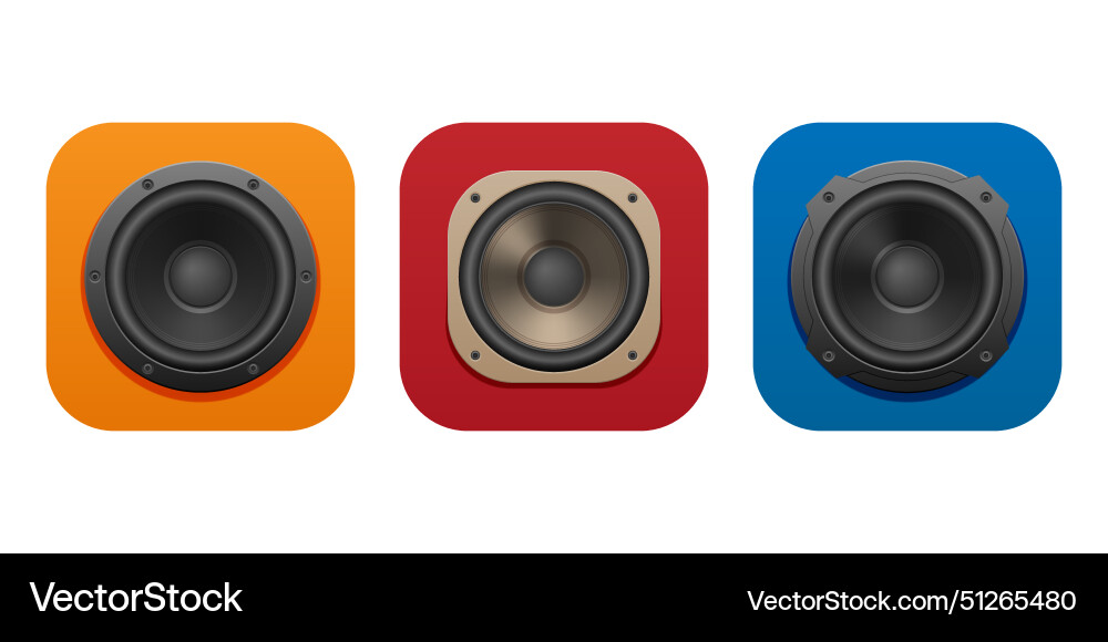 Audio speaker isolated on white background Vector Image