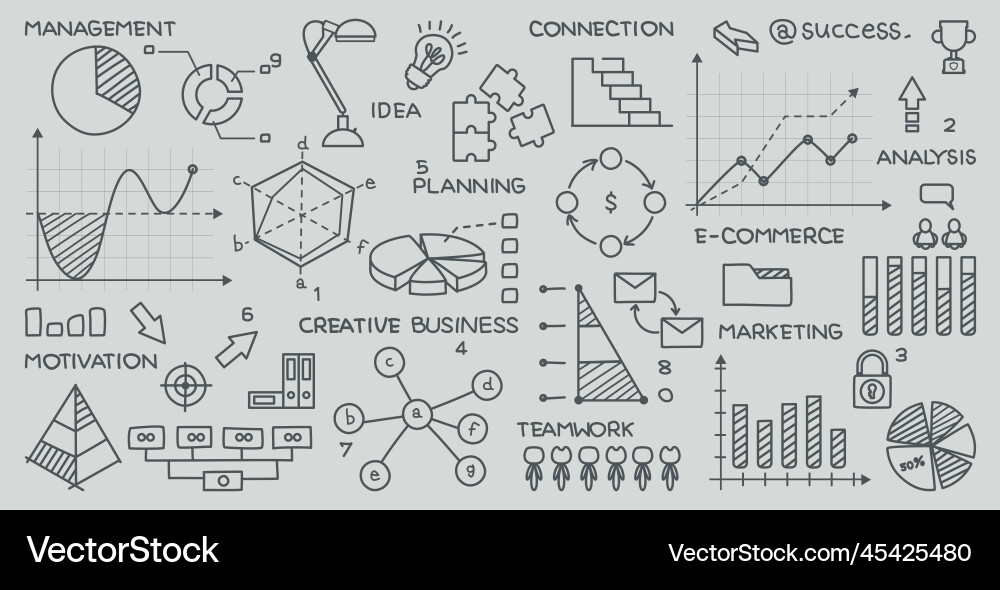 Business plan template Royalty Free Vector Image