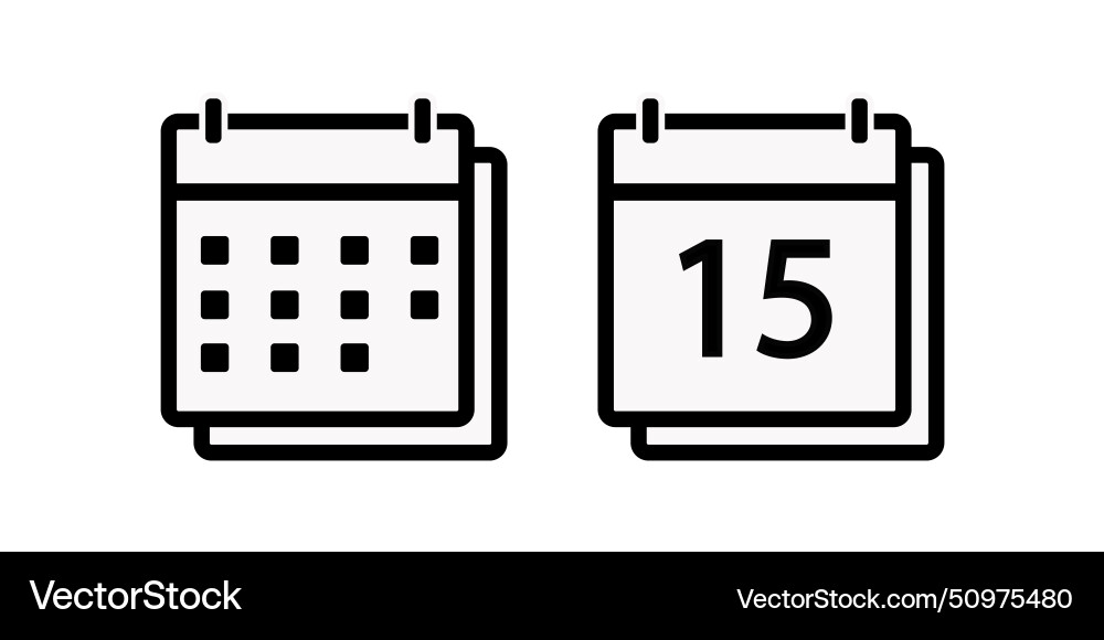 Calendar line icon calender symbol Royalty Free Vector Image