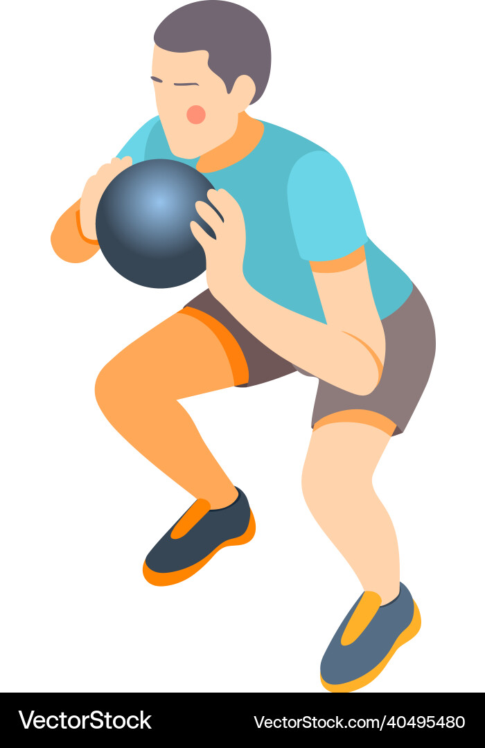 Cardio ball exercise composition Royalty Free Vector Image