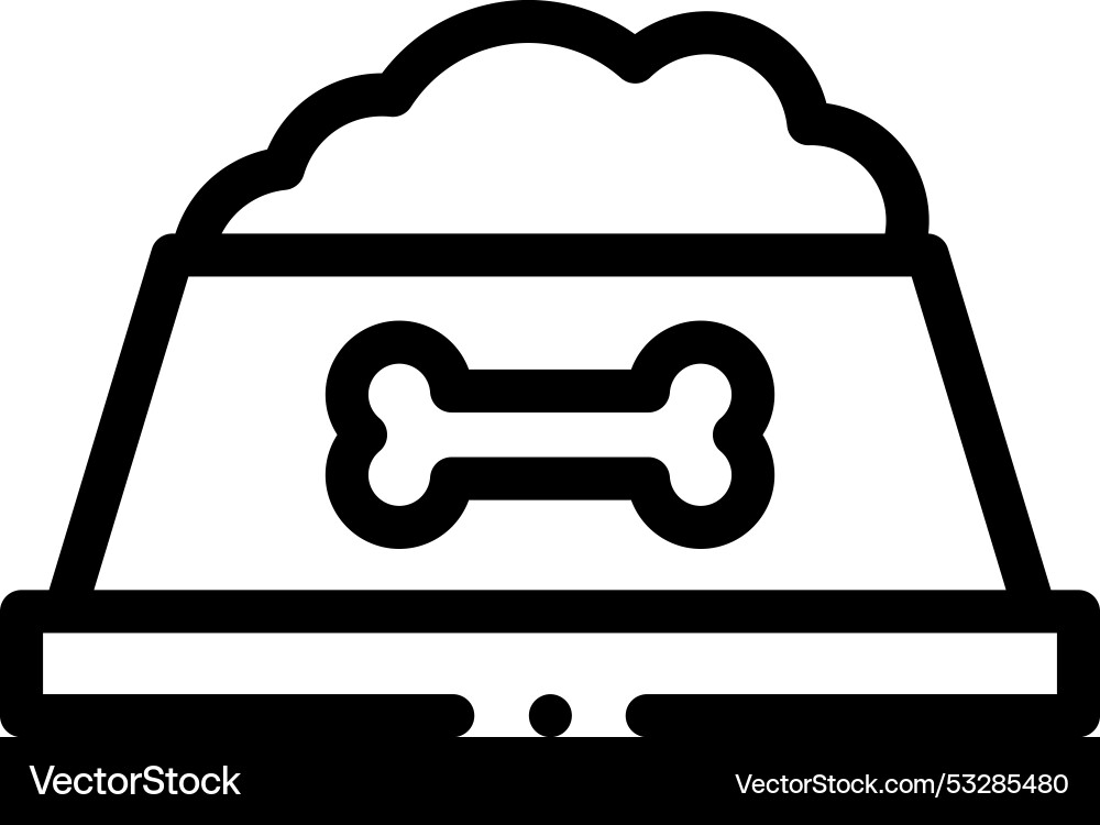 Dog food icon thin linear style design isolated Vector Image