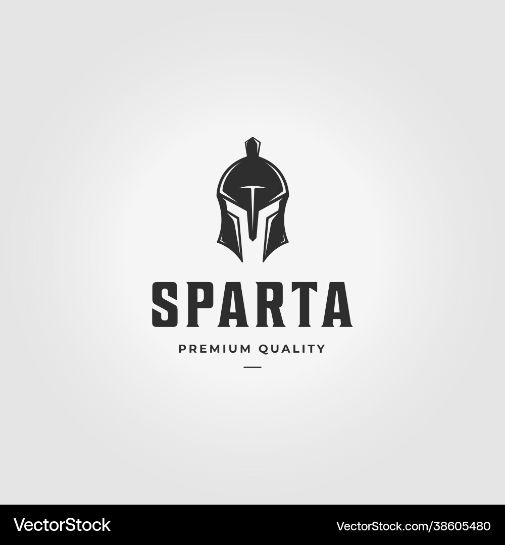 Minimal armour sparta logo vintage design Vector Image