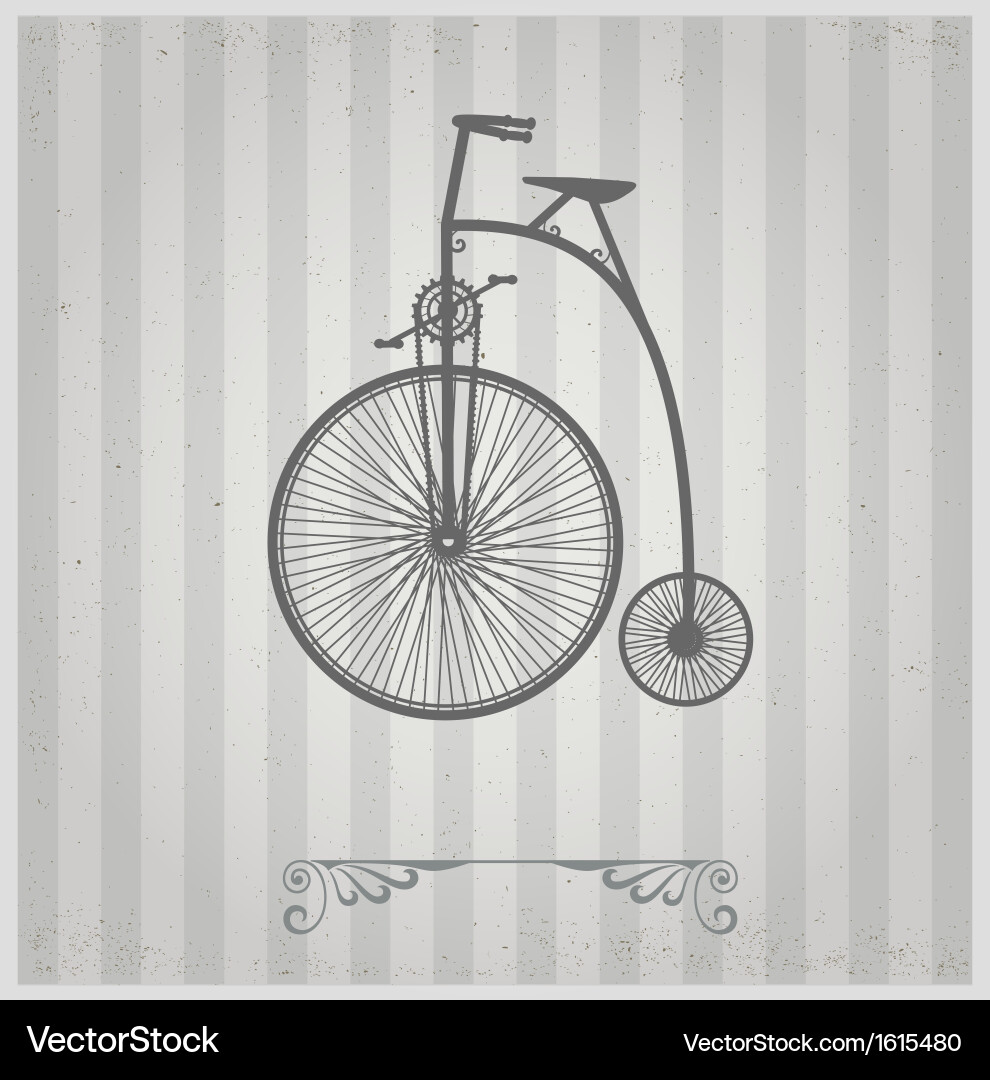 Old bicycle Royalty Free Vector Image - VectorStock