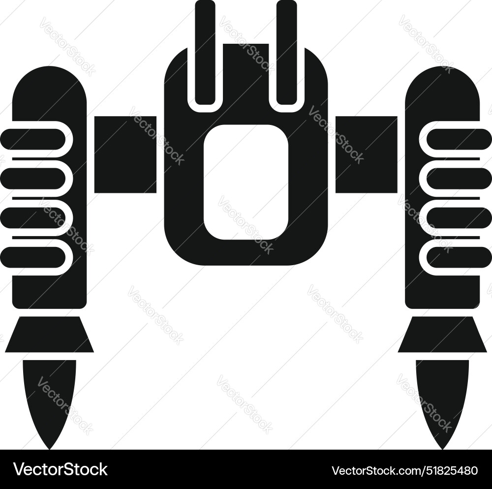 Space jetpack with double rocket engine for Vector Image