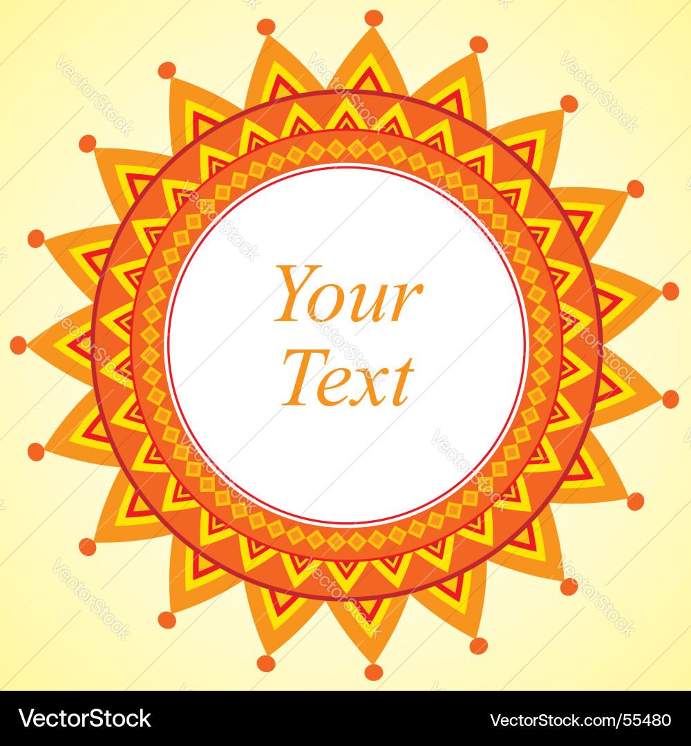 Sonnenrahmen Lizenzfreies Vektorbild - VectorStock