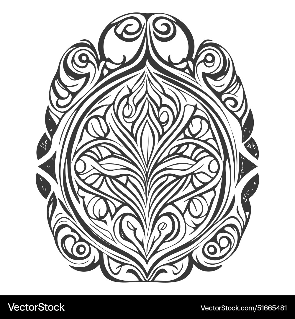 Batik pattern ornament design grey Royalty Free Vector Image