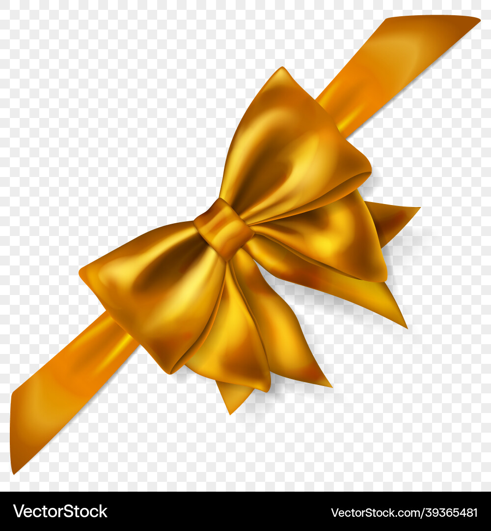 Beautiful bow with diagonally ribbon Royalty Free Vector