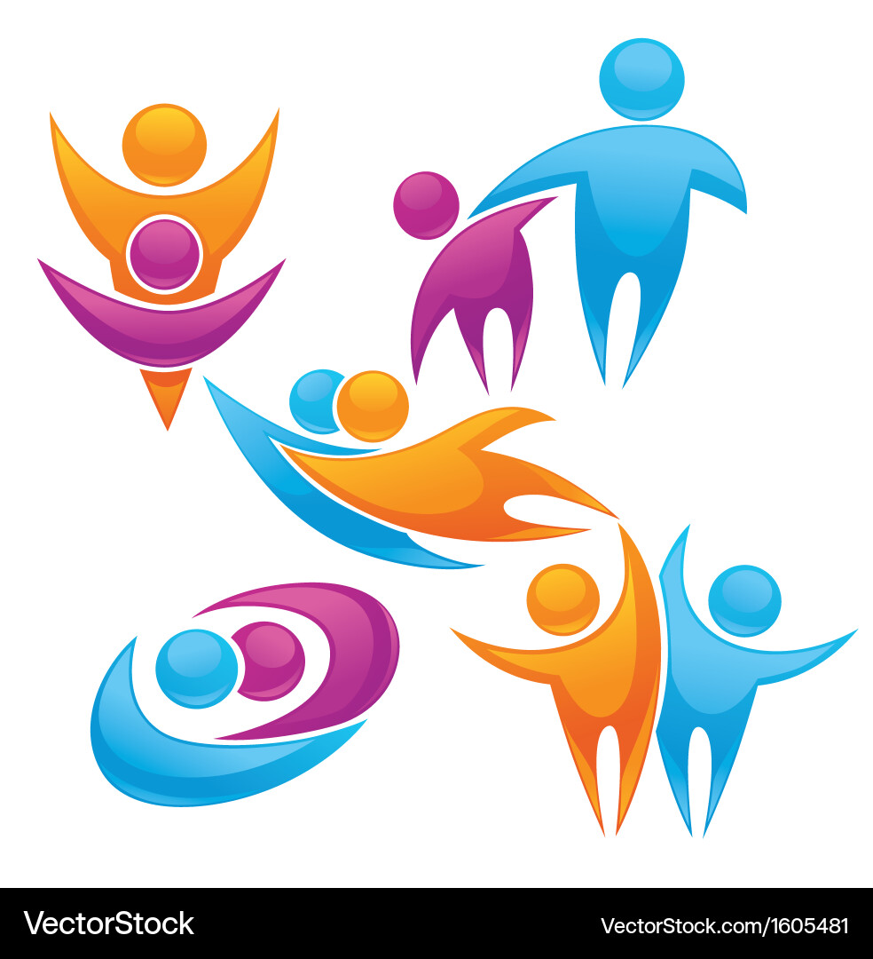 Happy family collection Royalty Free Vector Image