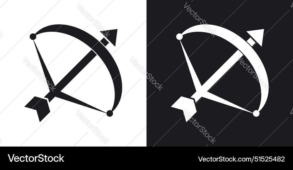 Bow arrow icon Royalty Free Vector Image - VectorStock