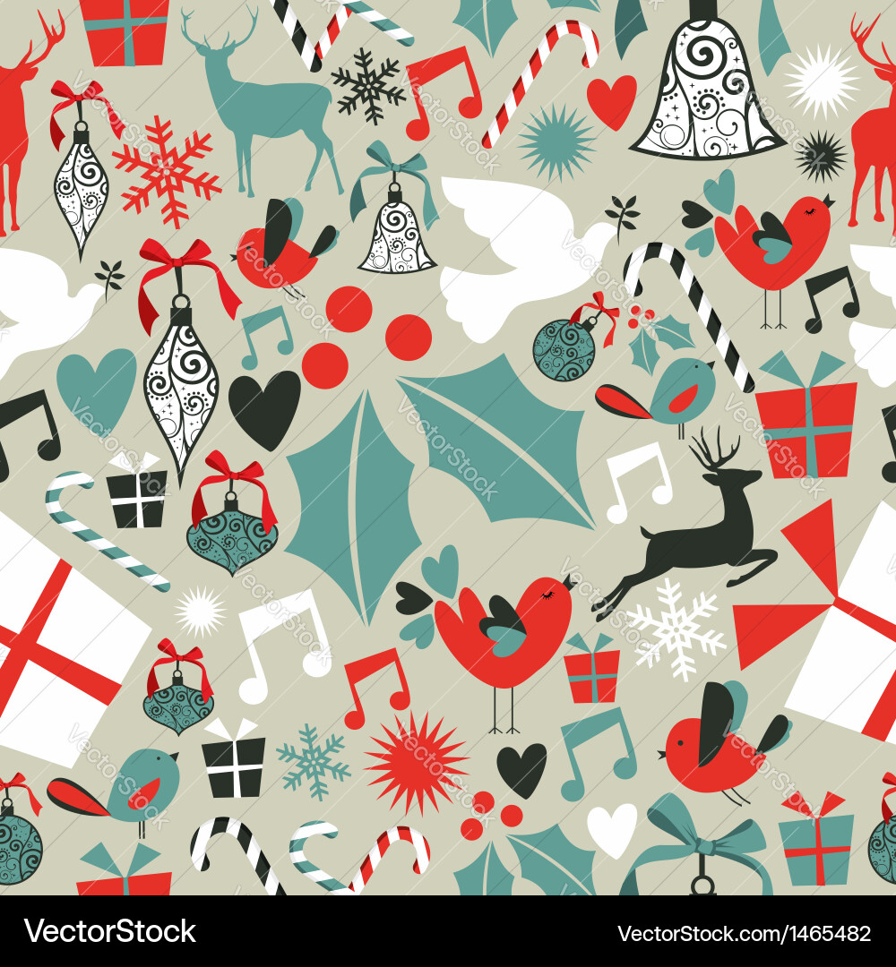 Christmas Icon Pattern Royalty Free Vector Image