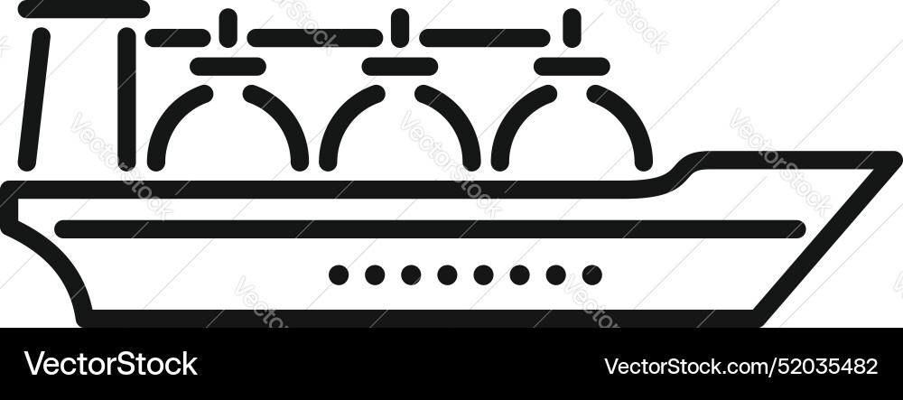 Large gas carrier ship transporting liquefied Vector Image