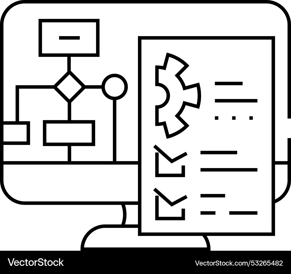 System evaluation analyst line icon Royalty Free Vector System evaluation analyst line icon Royalty Free Vector