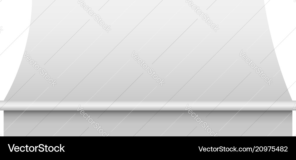 Weiß awning mockup realistisch Stil Royalty Free Vector