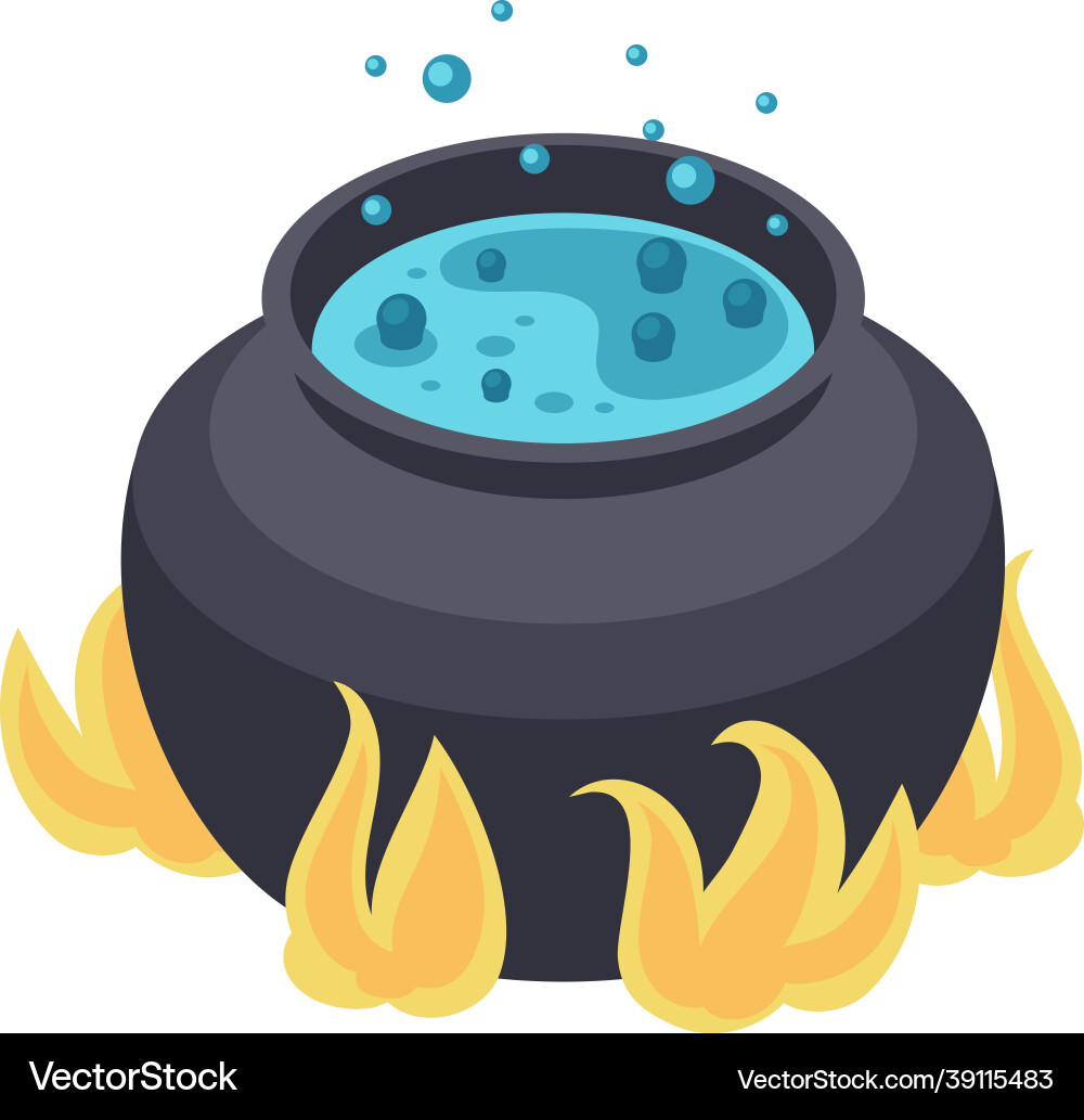Cauldron isometric icon Royalty Free Vector Image