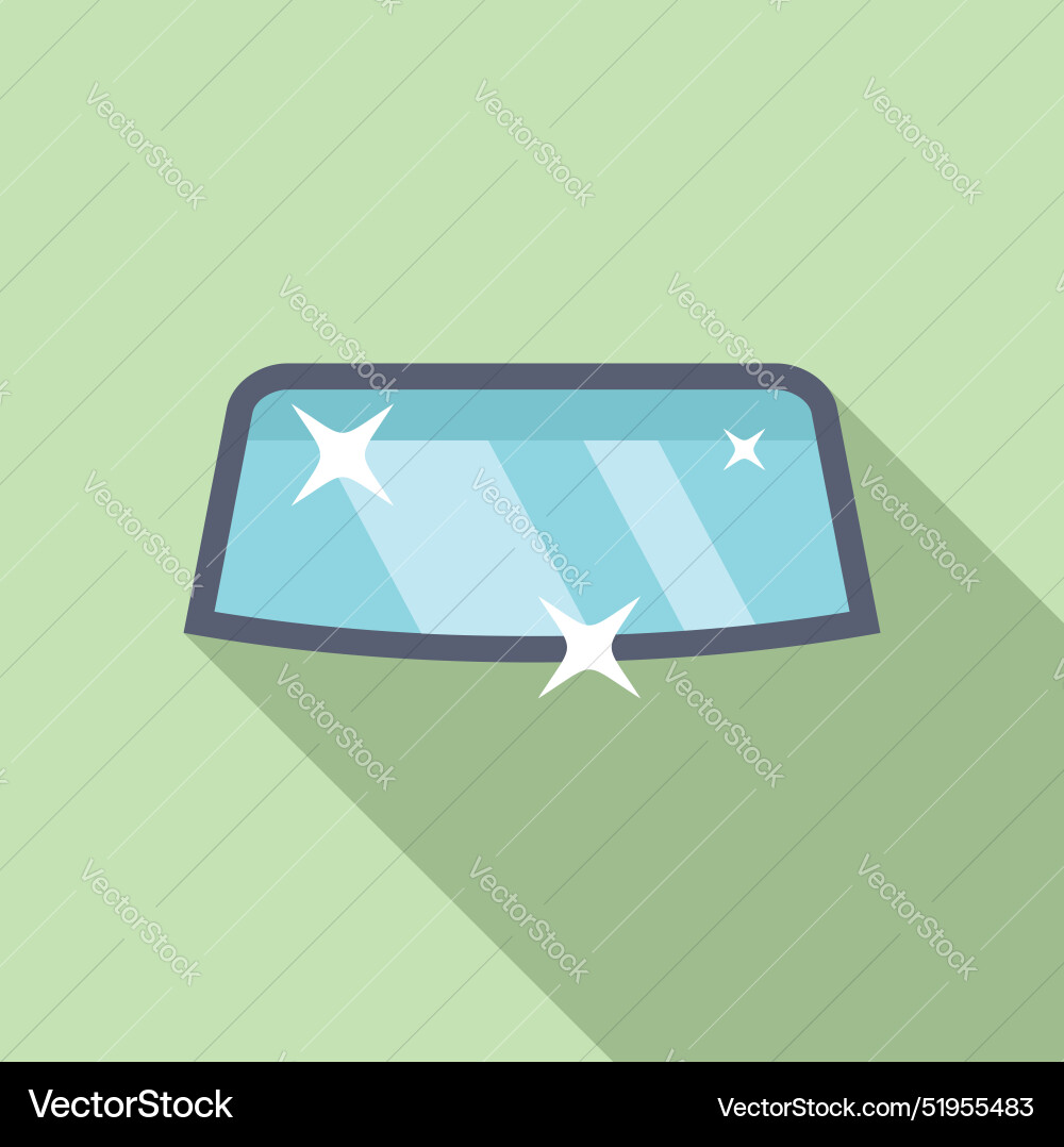 Clean windshield sparkling after being washed Vector Image