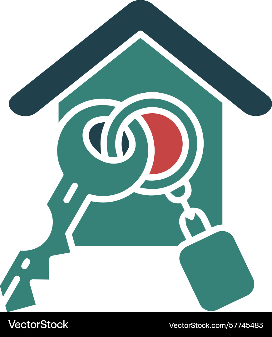 Hoa homeowners association glyph multi color icon Vector Image