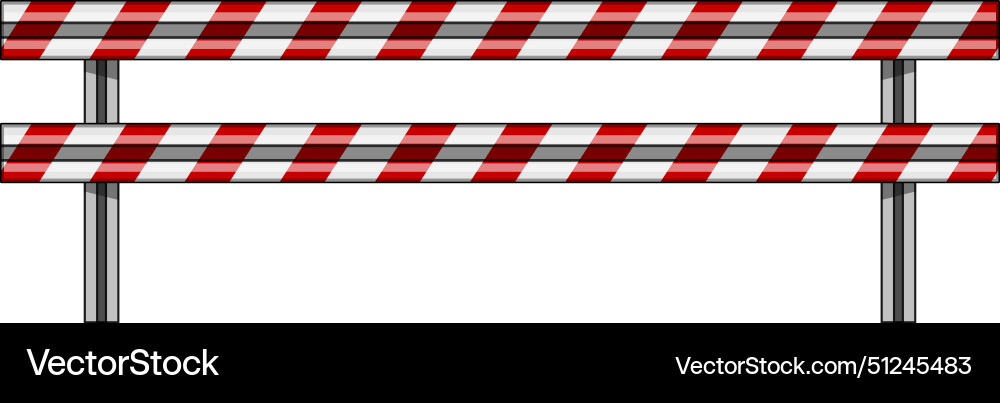 Street guard rails cartoon Royalty Free Vector Image