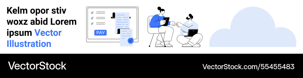 Team collaboration and task management Royalty Free Vector