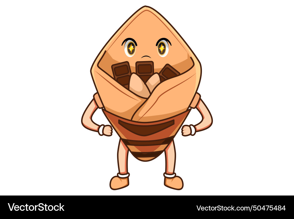 Cute ice cream character design Royalty Free Vector Image