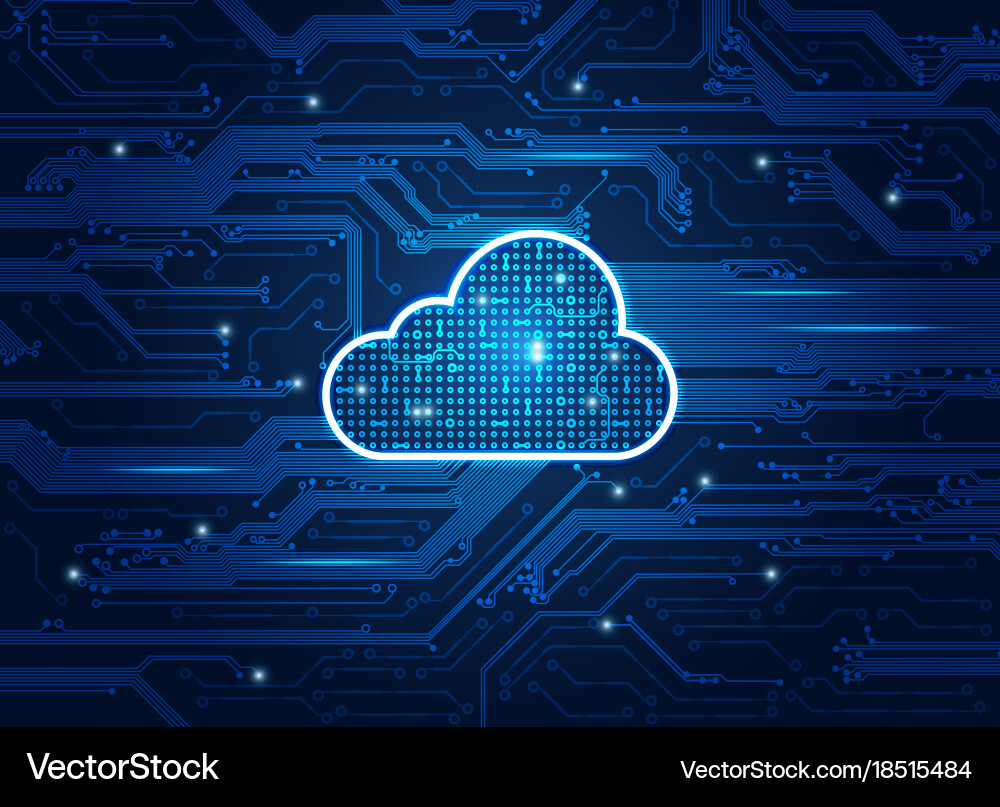 Electronic cloud Royalty Free Vector Image - VectorStock