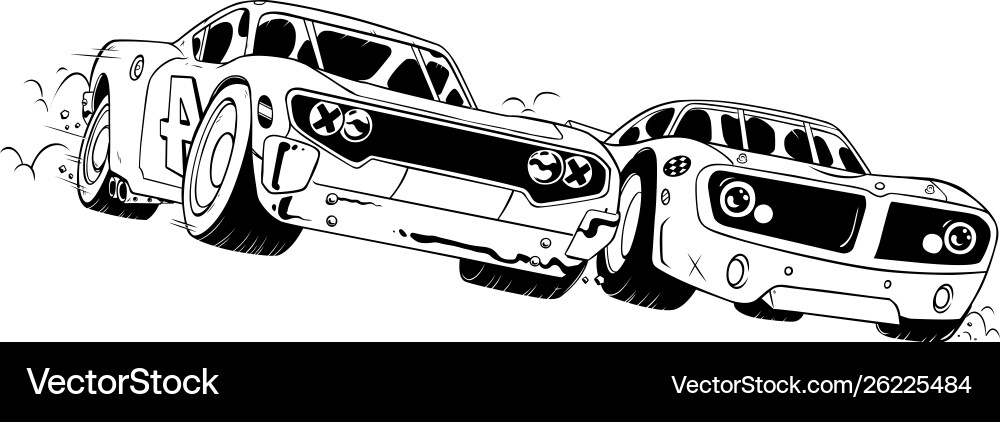 Race line art Royalty Free Vector Image - VectorStock