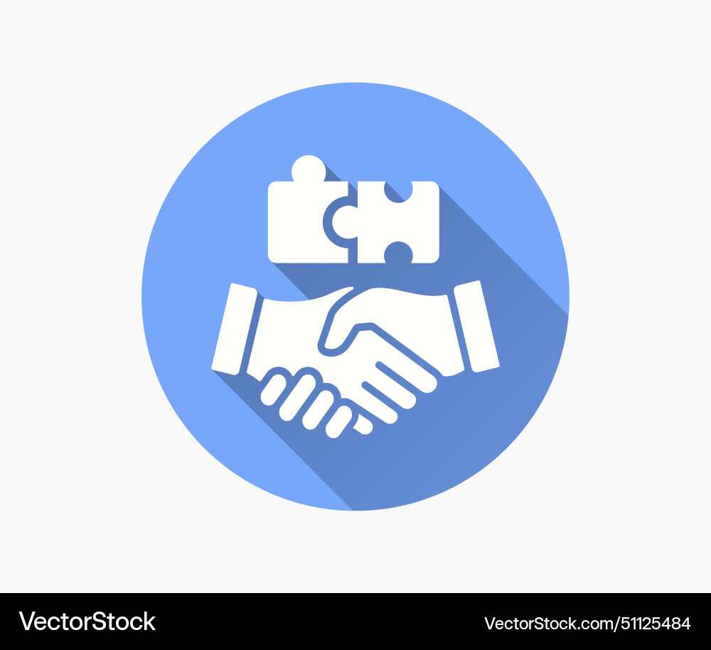 Relationships flat icon with long shadow Vector Image