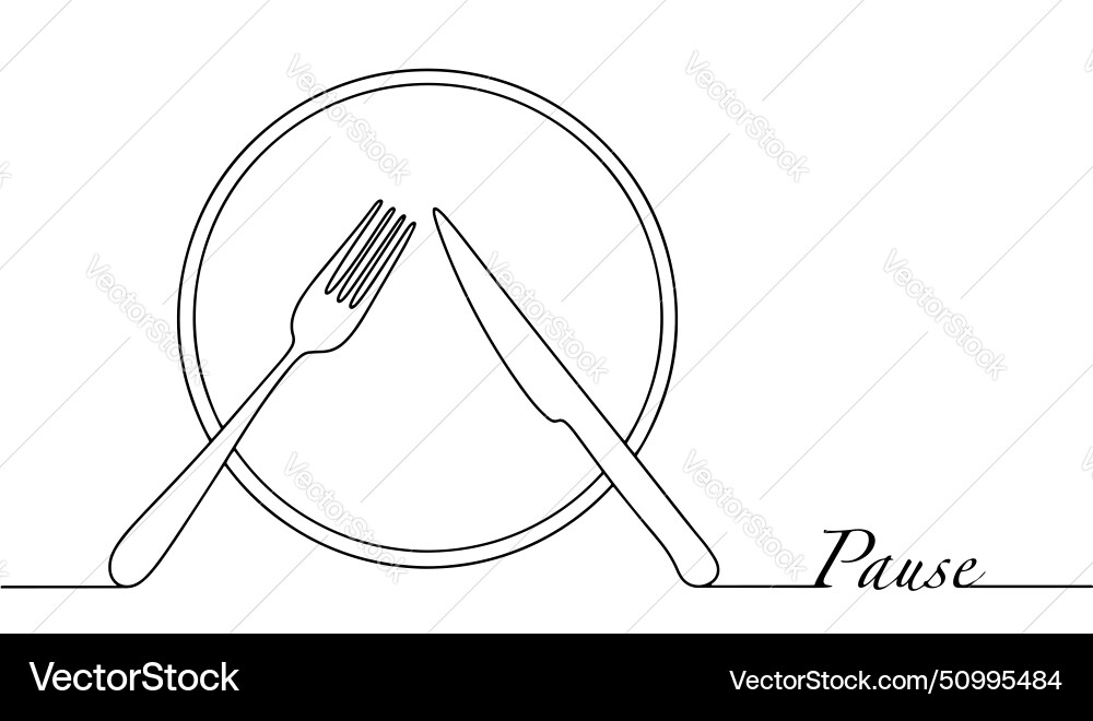 Restaurant etiquette pause Royalty Free Vector Image