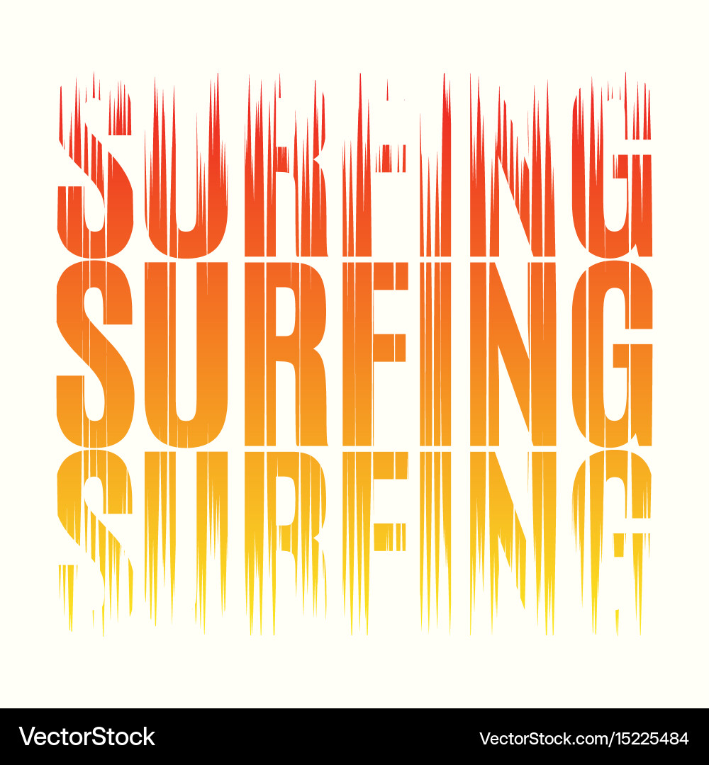 Surfing T-Shirt Graphics - Wave Motif Royalty Free Vector