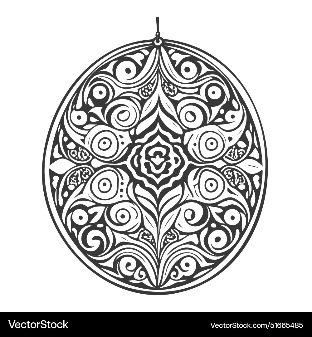 Batik pattern ornament design grey Royalty Free Vector Image