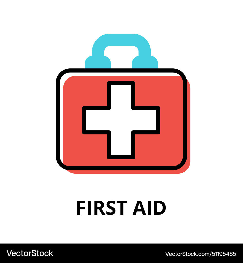Concept of first aid icon modern flat editable Vector Image