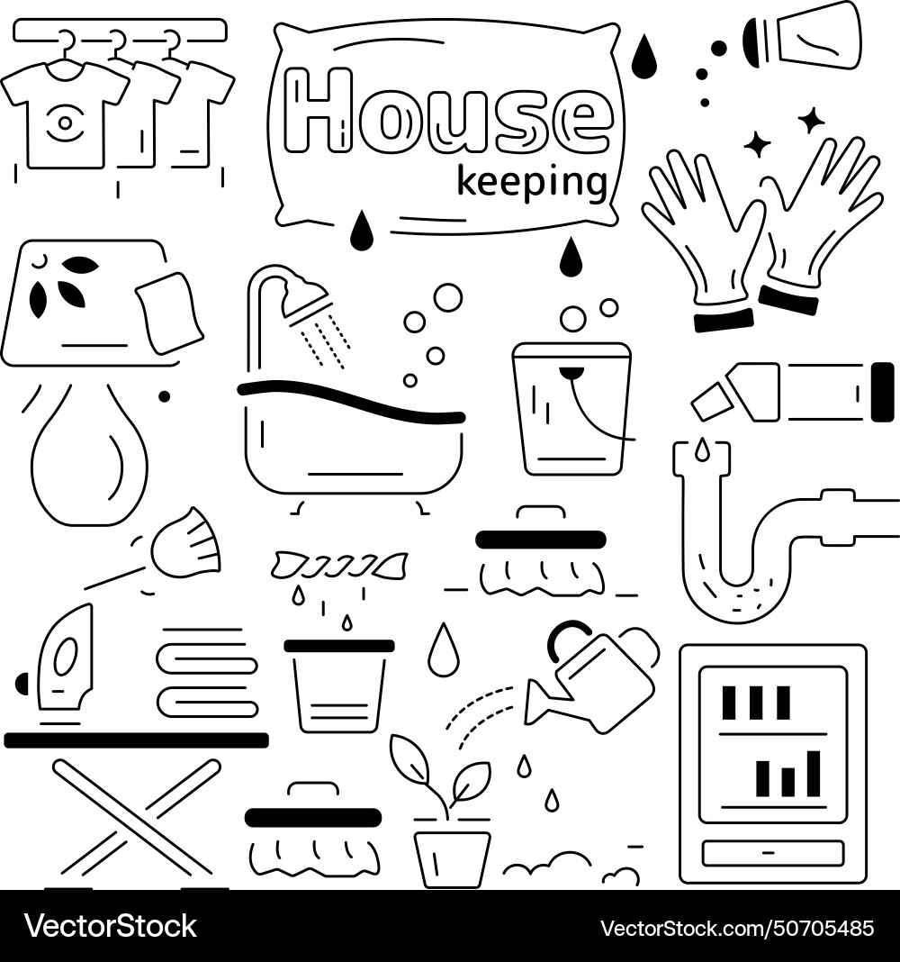 Housekeeping service Royalty Free Vector Image