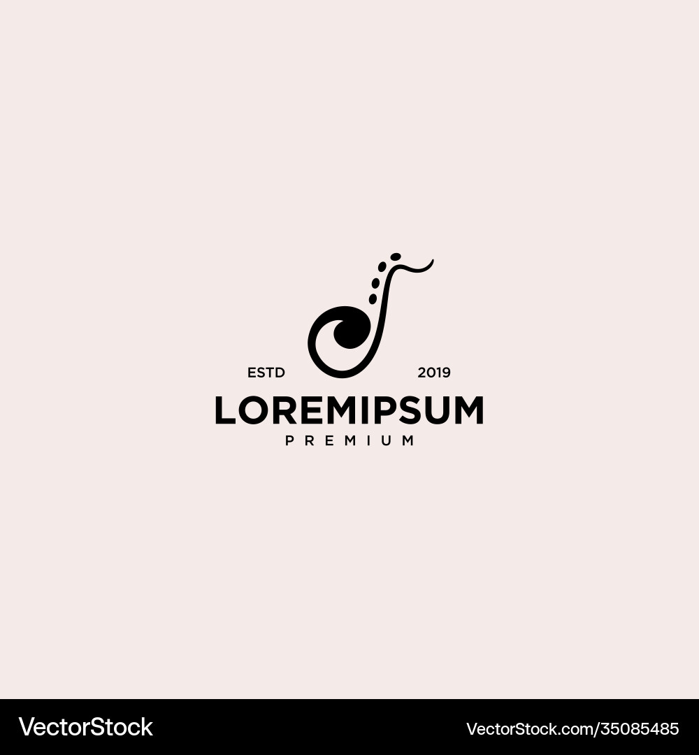 Jazz music logo design template Royalty Free Vector Image