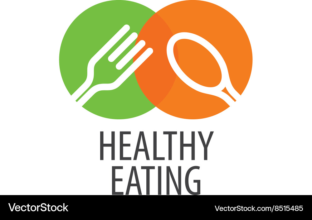 Logo healthy eating Royalty Free Vector Image - VectorStock