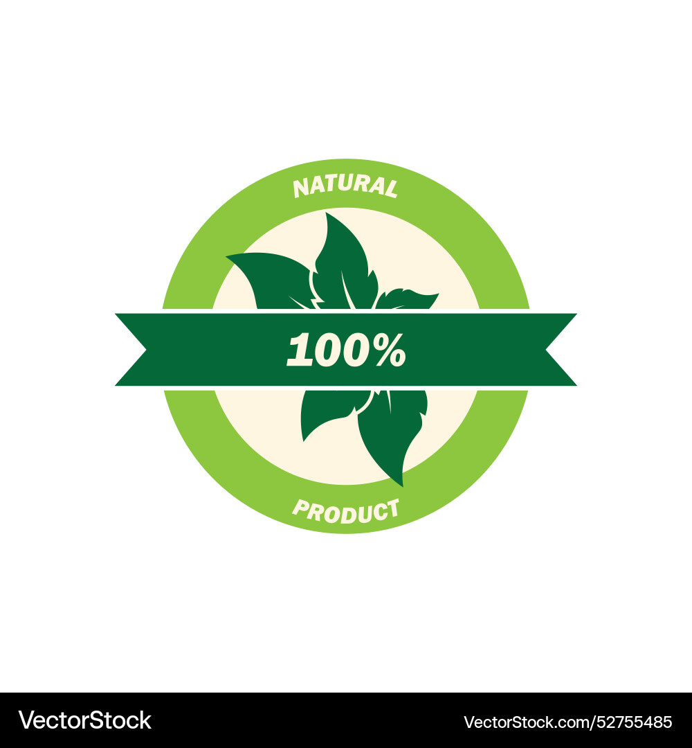 Natural product logo and symbol Royalty Free Vector Image