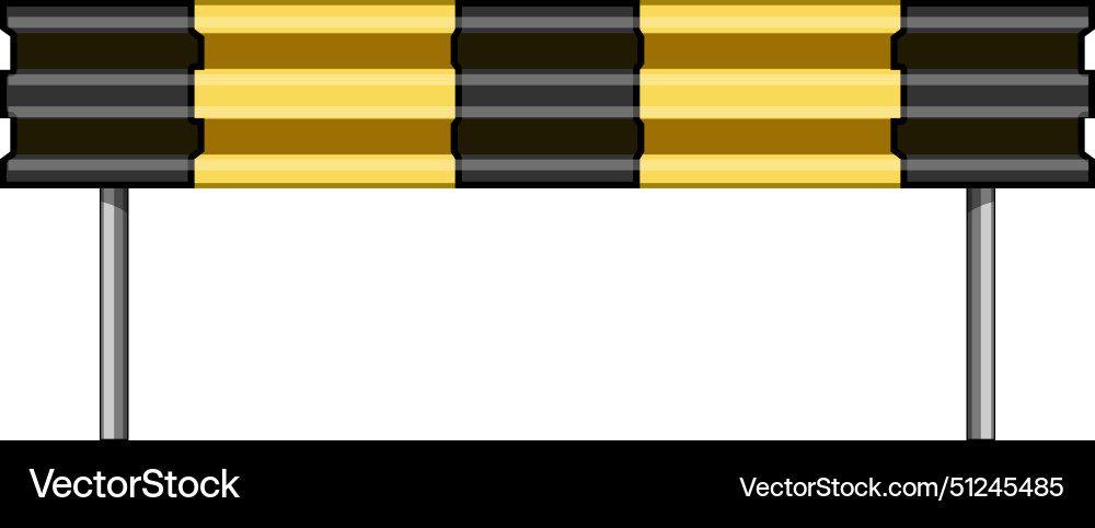 Rail guard rails cartoon Royalty Free Vector Image