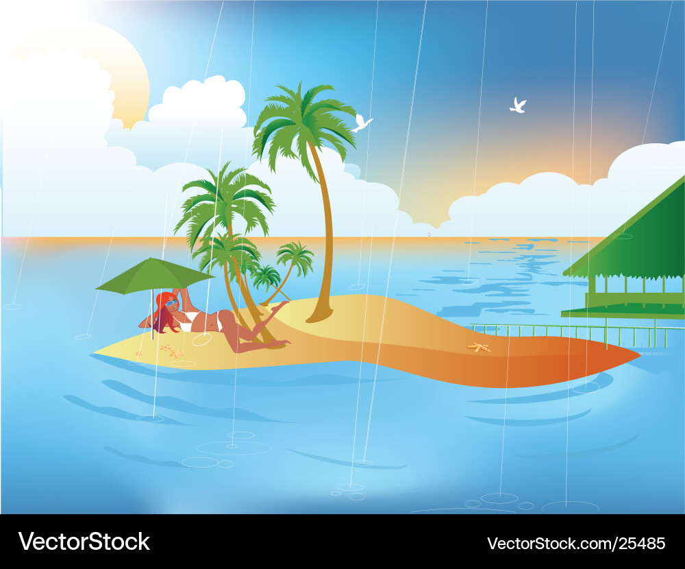Tropical rain Royalty Free Vector Image - VectorStock