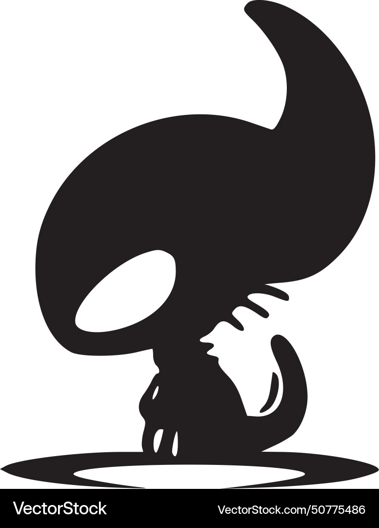 Alien - minimalist and simple silhouette Vector Image