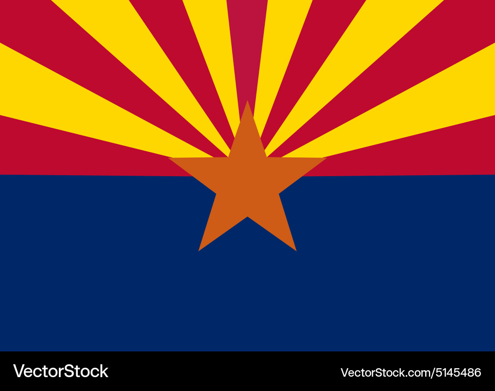 Arizona State Flag Royalty Free Vector Image - VectorStock