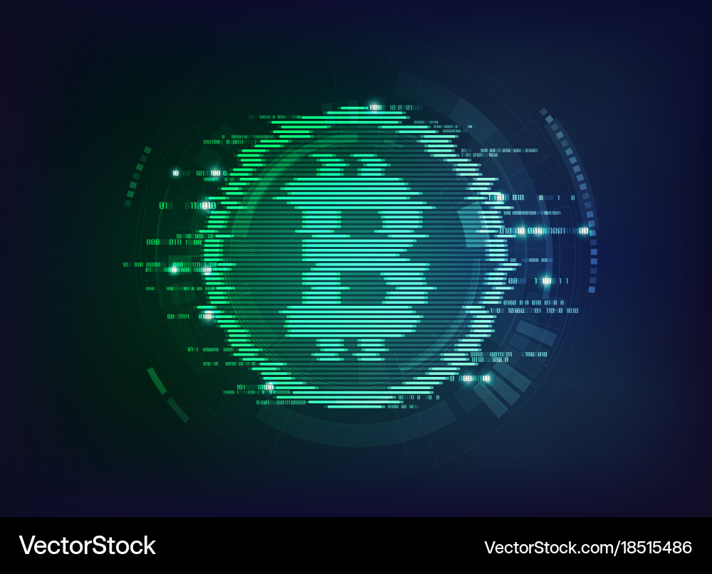 Electronic coin Royalty Free Vector Image - VectorStock