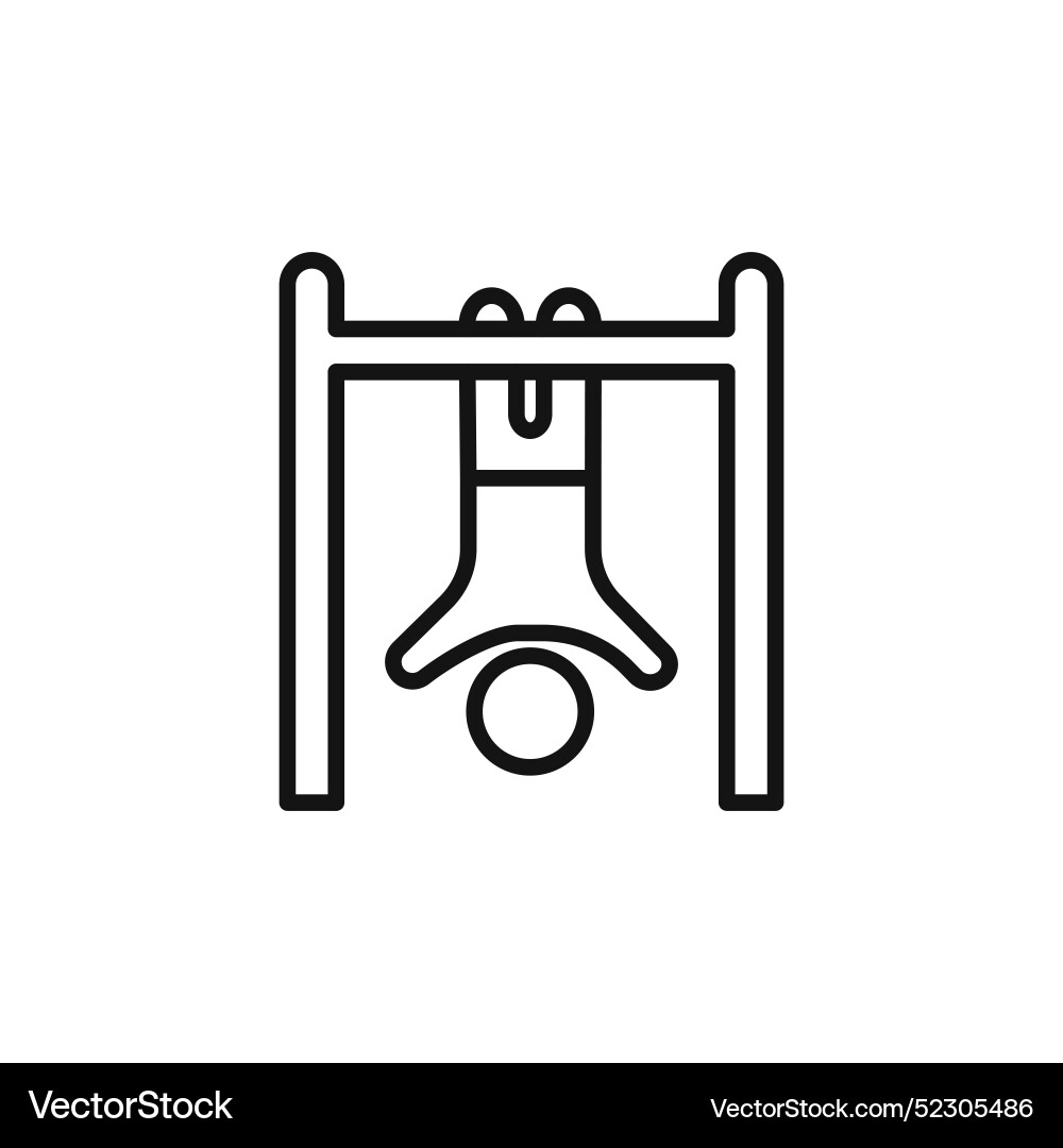 Exercise hang bar icon outline collection Vector Image